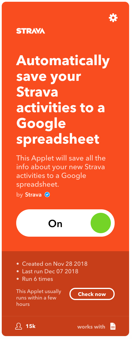 Strava to Google Sheets – Making Studio