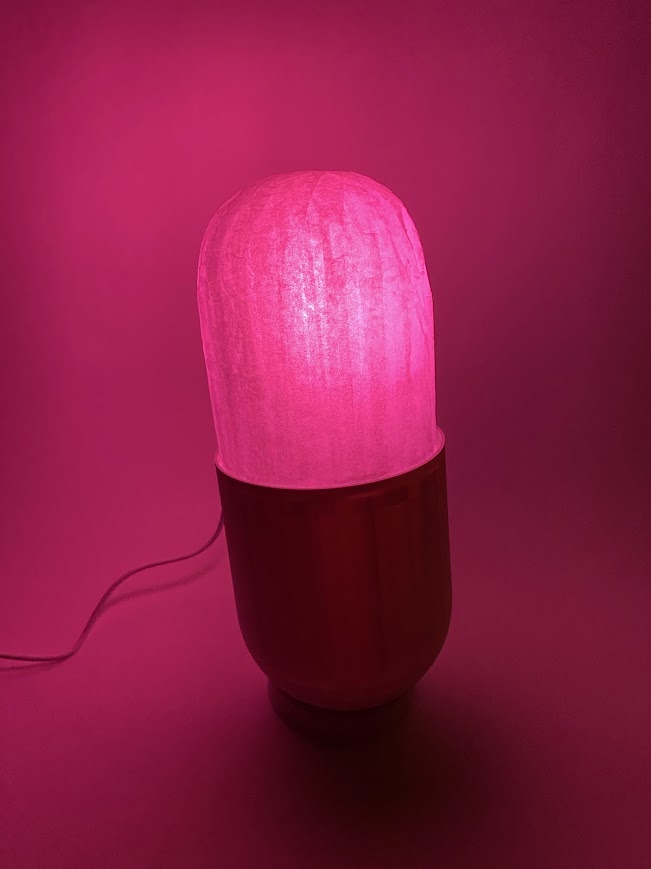 sophia’s final rotating pill lamp – Making Studio